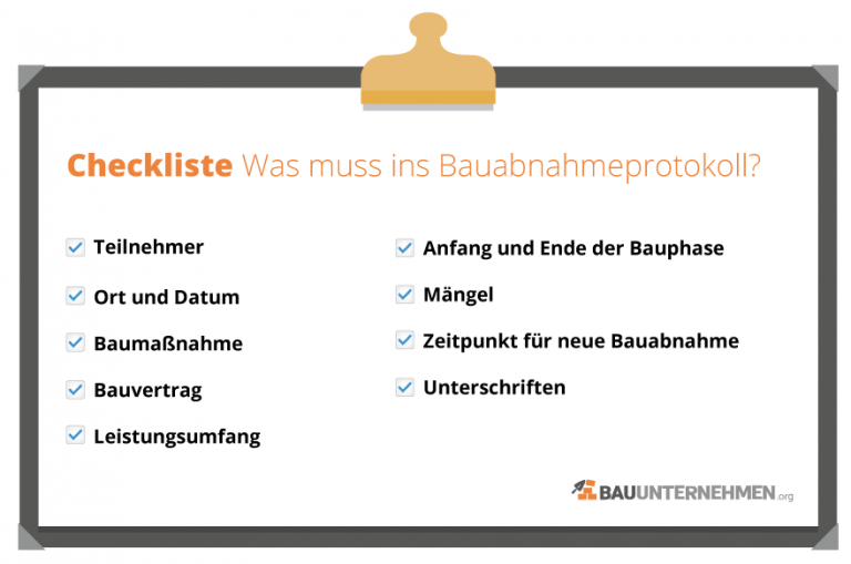 Bauabnahme: Checkliste für Ihr Bauabnahmeprotokoll